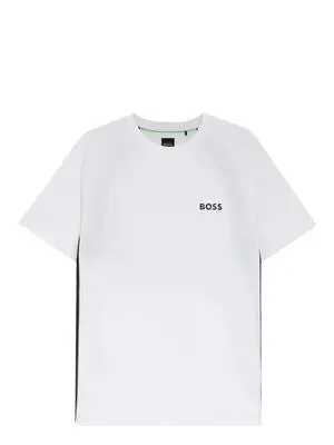 BOSS Side-striped T-shirt - White