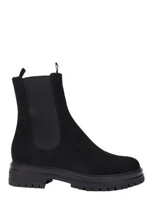 GIANVITO ROSSI Pull-on Suede Chelsea Boots - Black