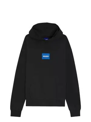 Hugo Logo-patch Hooded Sweatshirt - Black