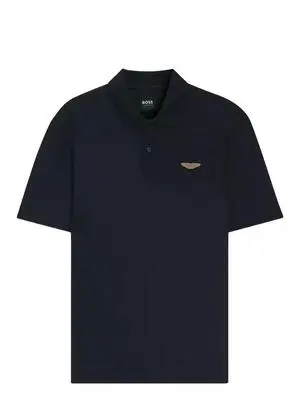 BOSS X Aston Martin Polo Shirt In Cotton Jacquard - Blue