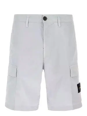 Stone Island Button Cargo Shorts - Grey