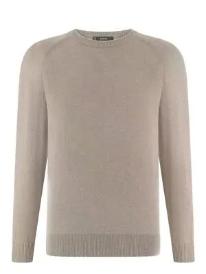 Boggi Milano Raglan Crew-neck Sweater - Neutrals