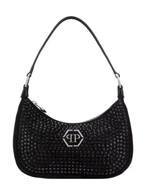 Philipp Plein Strass-embellished Top-zip Shoulder Bag - Black