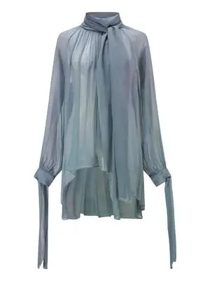 INTO THE EAST Silk Blouse - Blue
