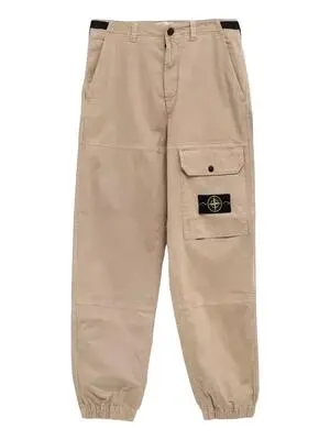 Stone Island Logo-patch Pocket Trousers - Neutrals