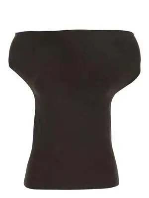 SEMICOUTURE Angels Shoulder-pad Top - Brown