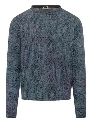 Etro Paisley Crew-neck Sweater - Blue