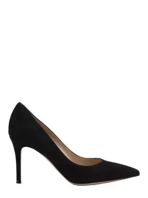 GIANVITO ROSSI Suede Pointed-toe Pumps - Black