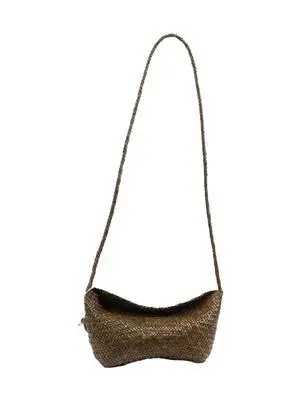 Dragon Diffusion Corsina Diagonal Weave Shoulder Bag - Brown