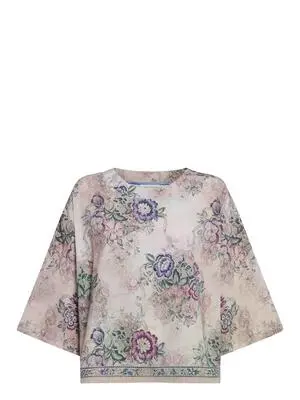 PIERRE-LOUIS MASCIA Floral Dolman-sleeve Shirt - Neutrals