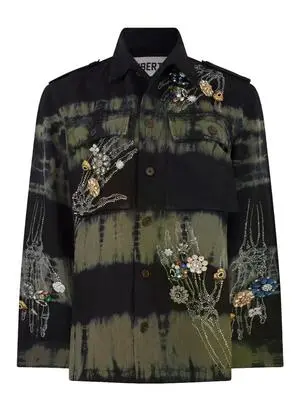 Libertine Tie-dye Embellished Jacket - Black