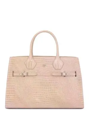 Philipp Plein Crocodile-effect Tote Bag - Neutrals