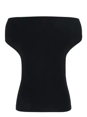 SEMICOUTURE Angels Strapless Top - Black