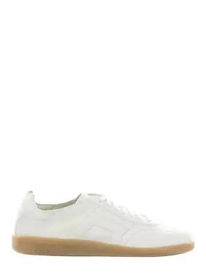 Santoni Lace-up Leather Sneakers - White
