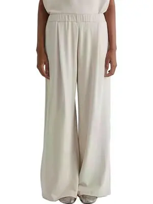 MEIMEIJ Elasticated Palazzo Pants - Neutrals