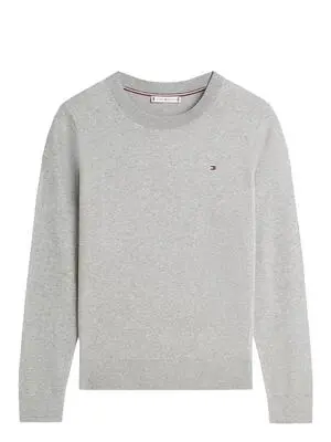 Tommy Hilfiger Crew-neck Logo Sweater - Grey