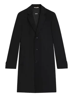 BOSS Buttoned Coat - Black