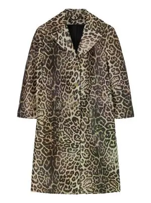 Ermanno Scervino Leopard-print Coat - Brown