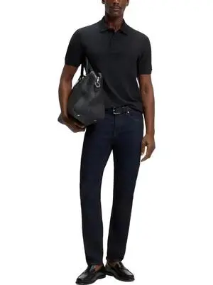 BOSS Pallas Polo Shirt In Cotton Piqué With Embroidered Logo - Blue