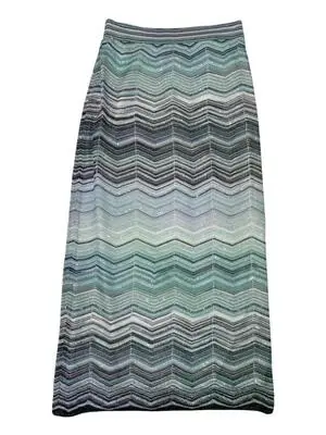 Missoni Zigzag-pattern Skirt - Blue