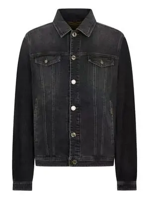 MOORER Buttoned Denim Jacket - Black