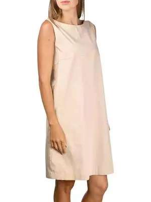 GRAN SASSO Mini Sleeveless Shift Dress - Neutrals