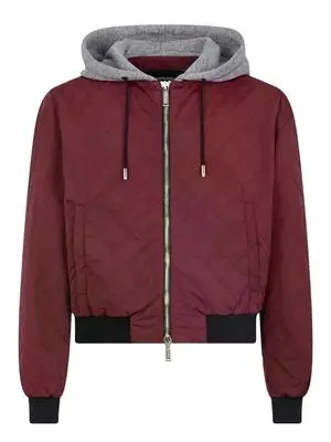 Dsquared2 Quilted Hooded Bomber Jacket - Red