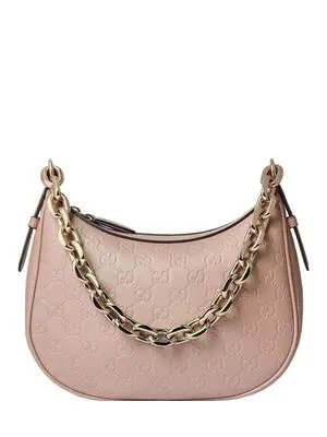 Gucci Logo-pattern Chain Shoulder Bag - Pink