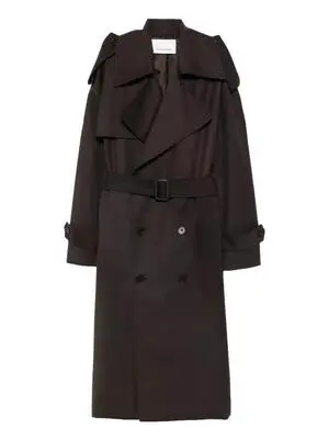 THE FRANKIE SHOP Dursley Tailored Belted Trench Coat - Brown