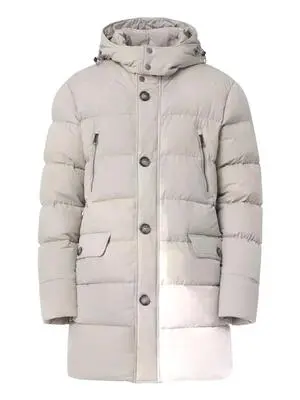 MOORER Hooded Padded Coat - Grey