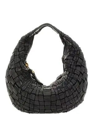 CAMPOMAGGI Edera Woven Shoulder Bag - Black