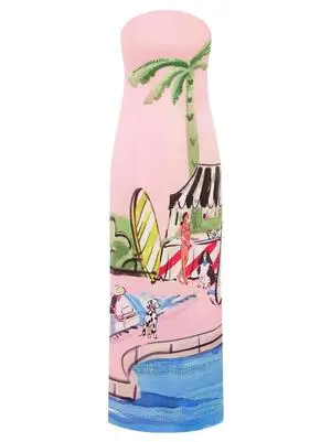 LEO LIN Ava Bustier Printed Maxi Dress - Pink