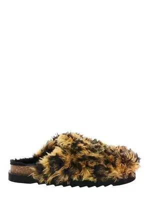 Palm Angels Faux-fur Slip-on Mules - Neutrals