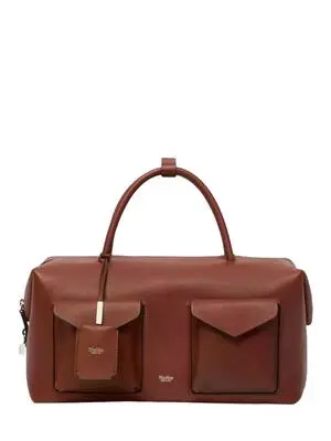 Max Mara Cargo Pocket Top Handle Tote Bag - Brown
