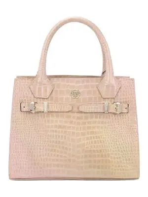 Philipp Plein Crocodile-printed Tote Bag - Neutrals