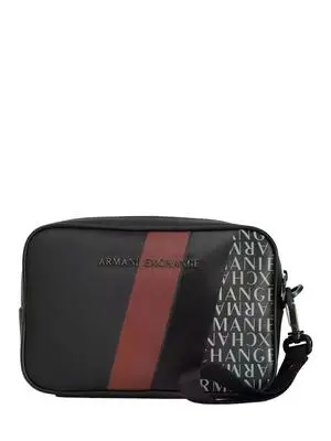 Armani Exchange Logo-detail Stripe Clutch - Black