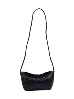 Dragon Diffusion Corsina Diagonal Weave Shoulder Bag - Black