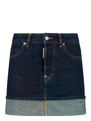 Dsquared2 Cimosa Japanese Denim Mini Skirt - Blue