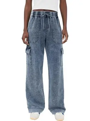 Splendid Gwen Cargo Sweatpants - Indigo