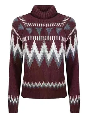 Eleventy Patterned Knitwear - Red