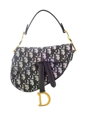 Dior Saddle Handbag Oblique Canvas Mini - Blue