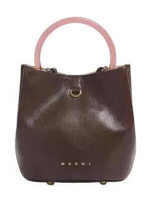 Marni Pannier Ring-handle Bucket Bag - Brown