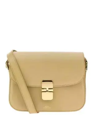 A.p.c. Grace Leather Shoulder Bag Neutrals