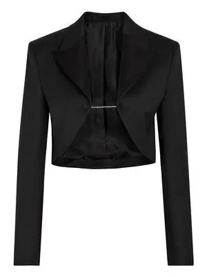 Alaïa Tuxedo Cropped Jacket - Black