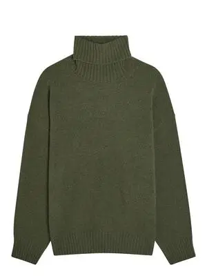 Another Tomorrow Cashmere And Wool-blend Jumper - Dark Green