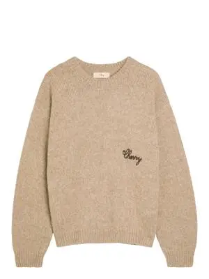 CHERRY LOS ANGELES American Classic Logo Alpaca-blend Jumper - Off White