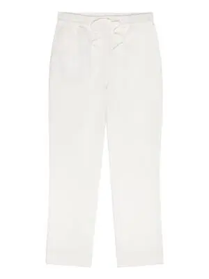 CHE Straight-leg Linen Trousers - White