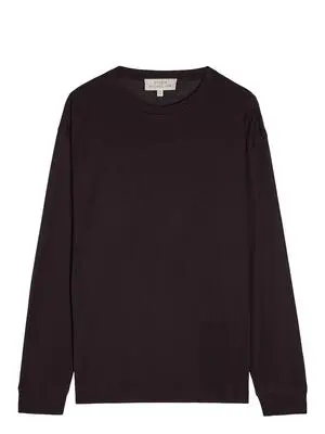 Studio Nicholson Fine-knit T-shirt - Dark Purple