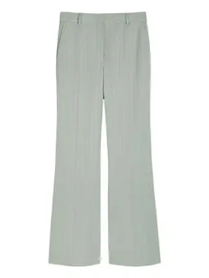 Stella McCartney Bootcut Wool Trousers - Sage