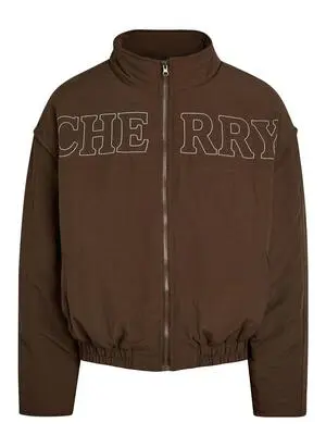 CHERRY LOS ANGELES Pit Crew Logo-embroidered Padded Nylon Jacket - Brown